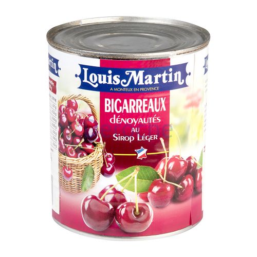 CERISES BIGARREAUX DÉNOYAUTÉES AU SIROP LÉGER